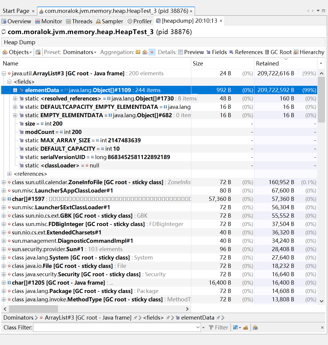 JVM 内存区域的测试和分析 | Moralok's Blog